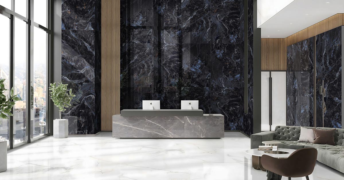 Floor tile trends in commercial spaces and offices for 2024